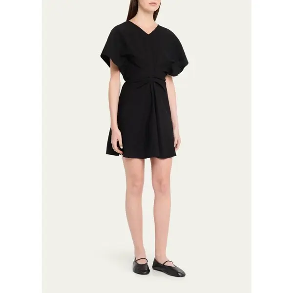 A.L.C. Leni Short-sleeve Linen-blend Mini Dress
