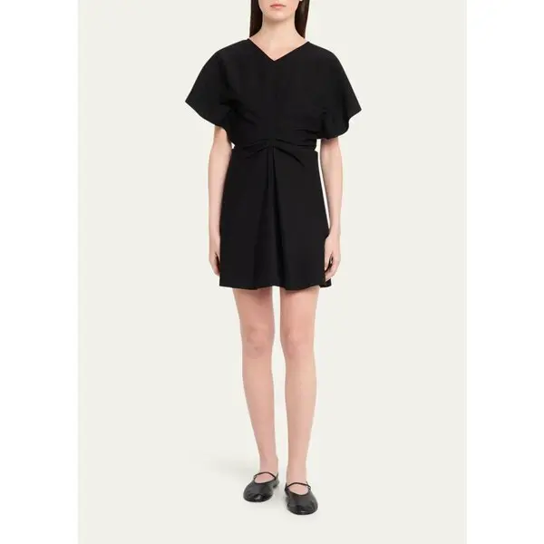 A.L.C. Leni Short-sleeve Linen-blend Mini Dress