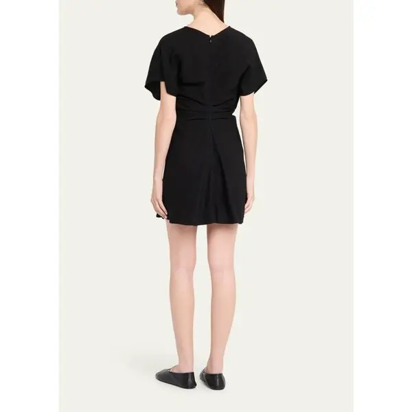 A.L.C. Leni Short-sleeve Linen-blend Mini Dress