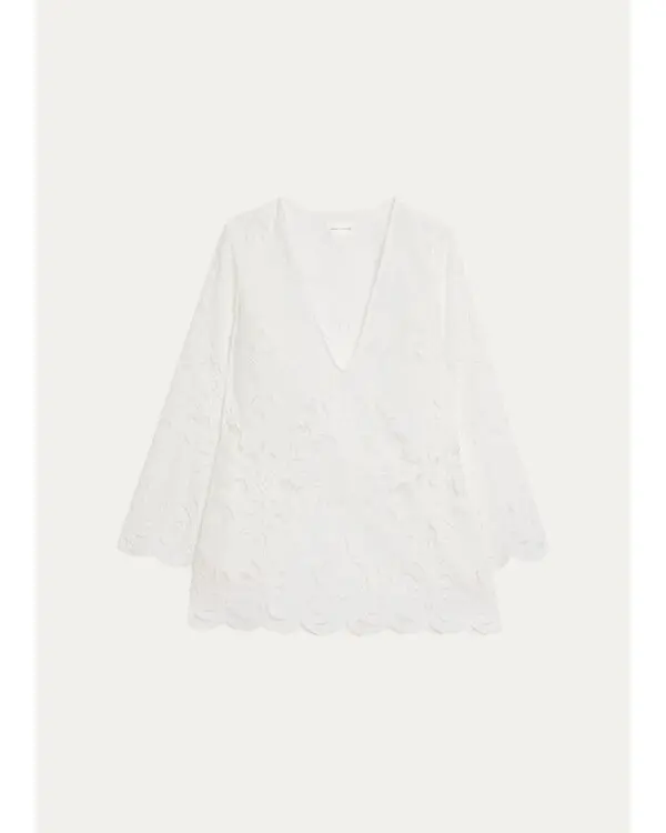 SHANI SHEMER Kelly Embroidered Kaftan Coverup