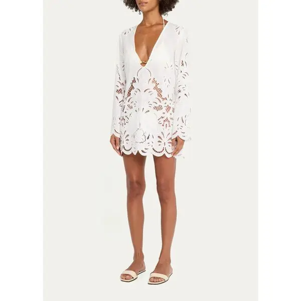 SHANI SHEMER Kelly Embroidered Kaftan Coverup