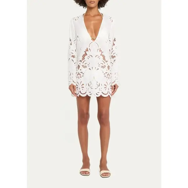 SHANI SHEMER Kelly Embroidered Kaftan Coverup