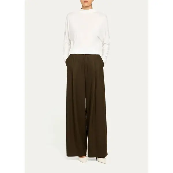 Vince Draped Funnel-neck Dolman-sleeve Top