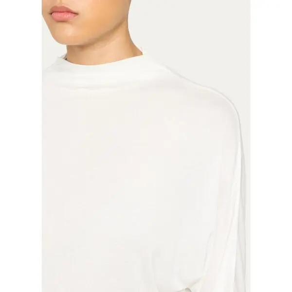 Vince Draped Funnel-neck Dolman-sleeve Top