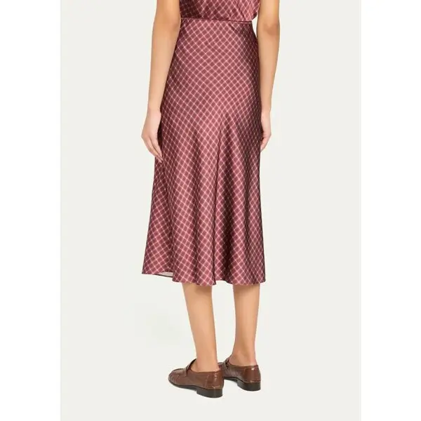 Vince Ombrê Plaid Slip Skirt