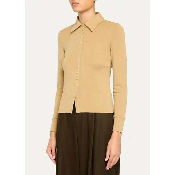 Vince Multi-button Collared Cardigan Top