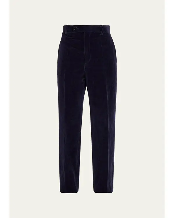 JIL SANDER Cotton-linen Velvet Trousers