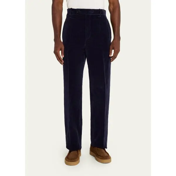 JIL SANDER Cotton-linen Velvet Trousers