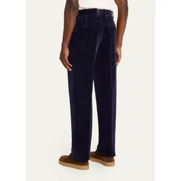 JIL SANDER Cotton-linen Velvet Trousers