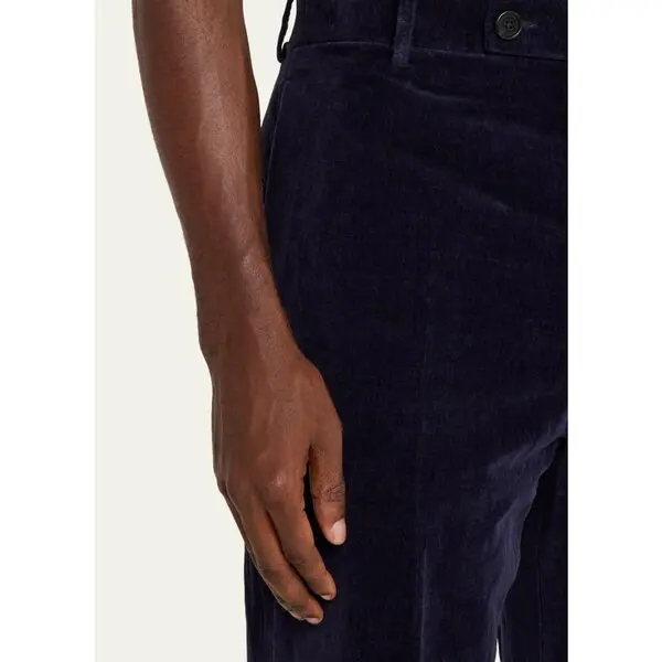 JIL SANDER Cotton-linen Velvet Trousers