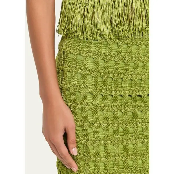 A.L.C. Esme Open-knit Fringe Top