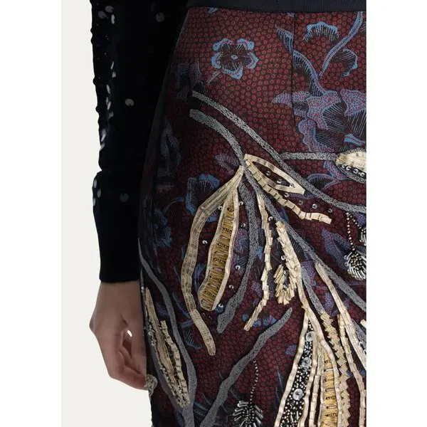 Diane Von Furstenberg Gramercy Layered Floral Midi Skirt