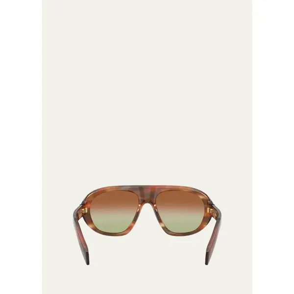 Prada 57mm Acetate Aviator Sunglasses
