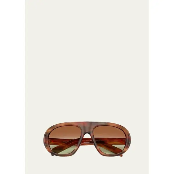 Prada 57mm Acetate Aviator Sunglasses