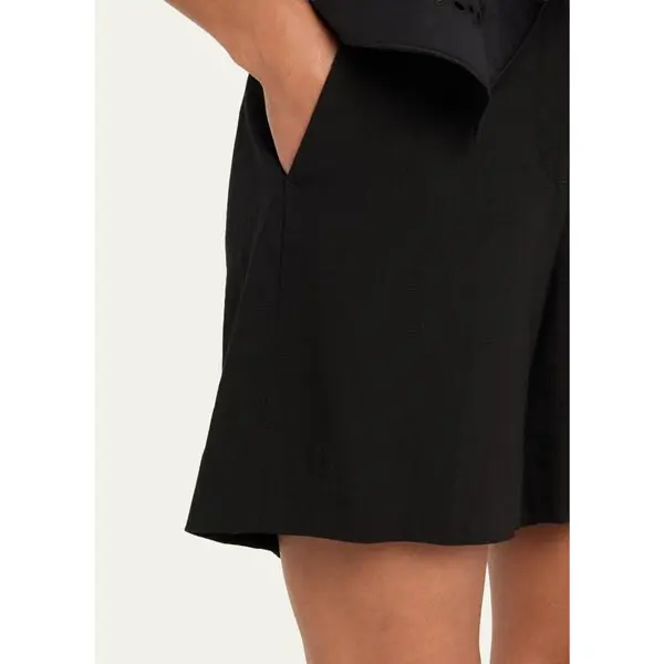 A.L.C. Louis Linen-blend Shorts - Black