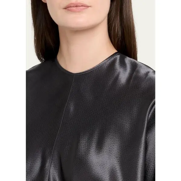 FFORME Sylvie Satin Dolman-sleeve Top