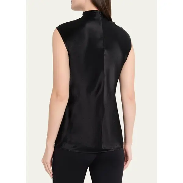 FFORME Rhea Sleeveless Hammered Satin Top