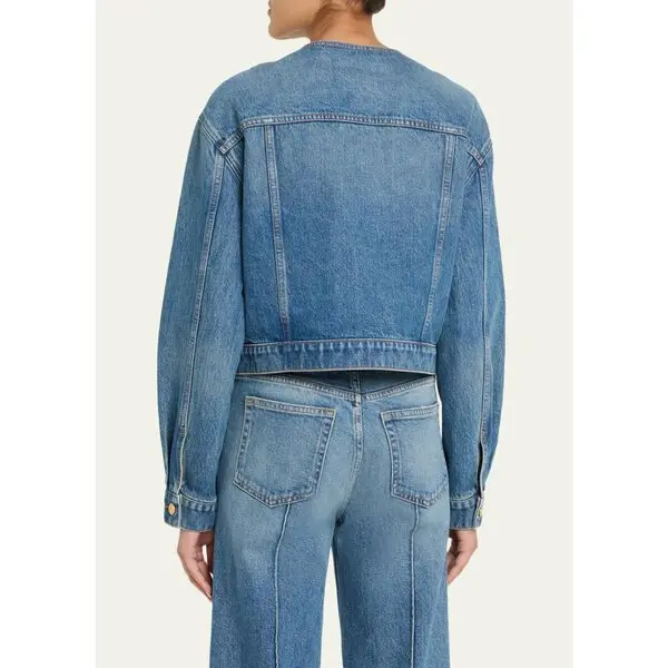 Ulla Johnson The Brair Denim Collarless Jacket