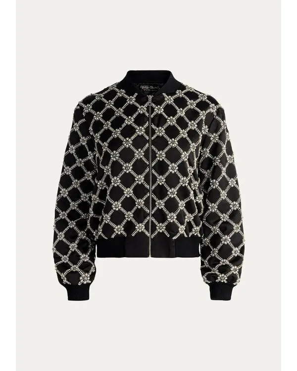 Alice + Olivia Willie Embellished Bomber Jacket