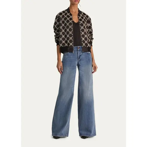 Alice + Olivia Willie Embellished Bomber Jacket