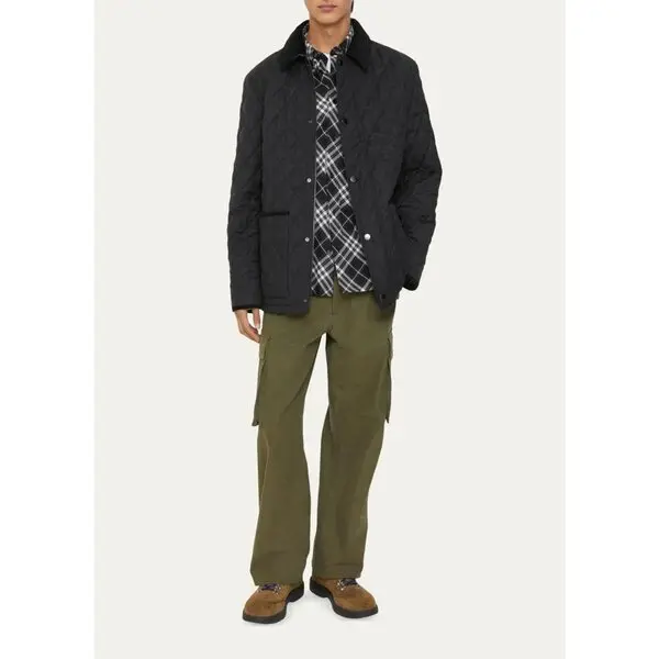 Burberry Haddington Check-lined Quilted Nylon Jacket