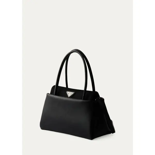 Prada Passage Small Leather & Re-nylon Top-handle Bag