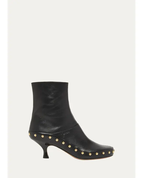 Chloé Junie Studded Leather Ankle Boots