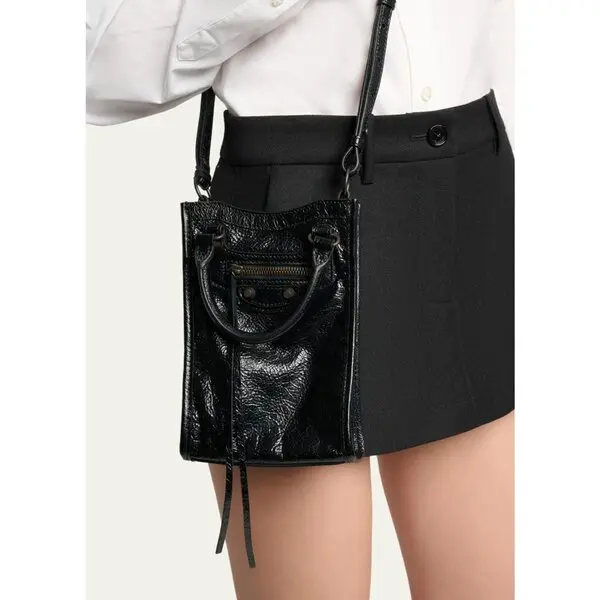Balenciaga Le City Leather Tote Phone Holder