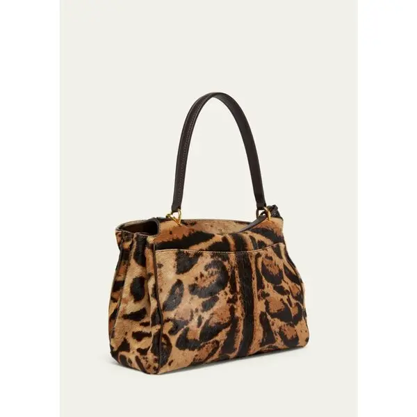Balenciaga Rodeo Small Animal-print Calf Hair Top-handle Bag