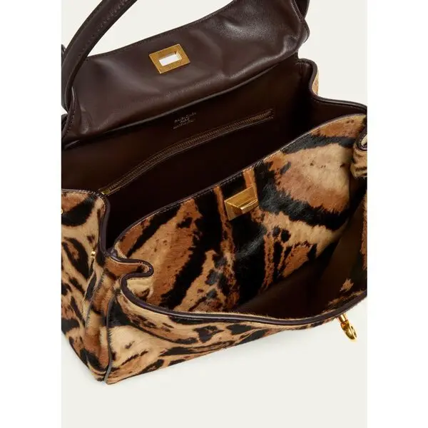Balenciaga Rodeo Small Animal-print Calf Hair Top-handle Bag