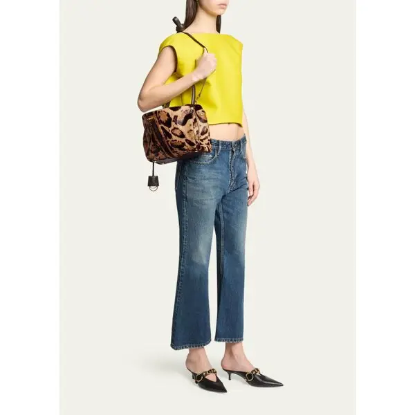 Balenciaga Rodeo Small Animal-print Calf Hair Top-handle Bag