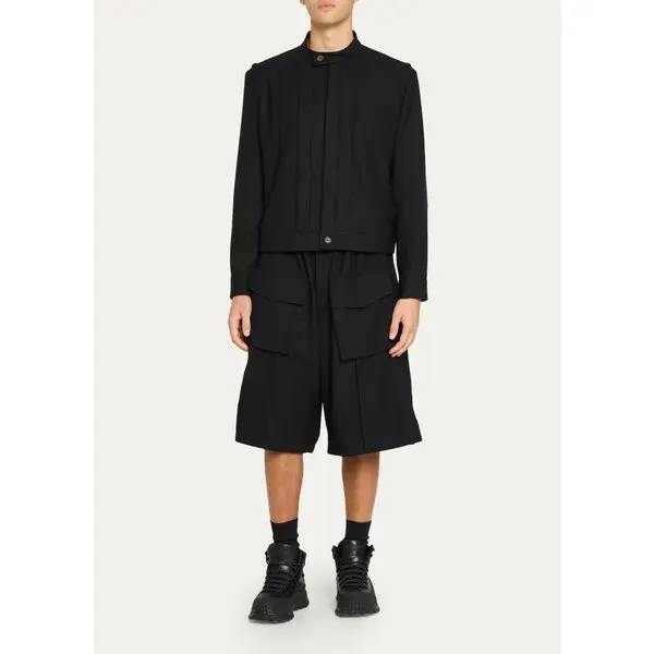 PUBLIC SCHOOL NEW YORK Franklin Band-collar Pleated Jacket