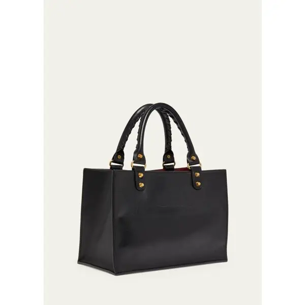 Balenciaga Le City Sleek Leather Top-handle Bag - Black