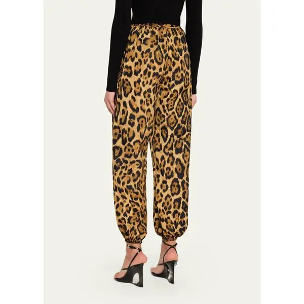 Alaïa Leopard-print Nylon Balloon Pants