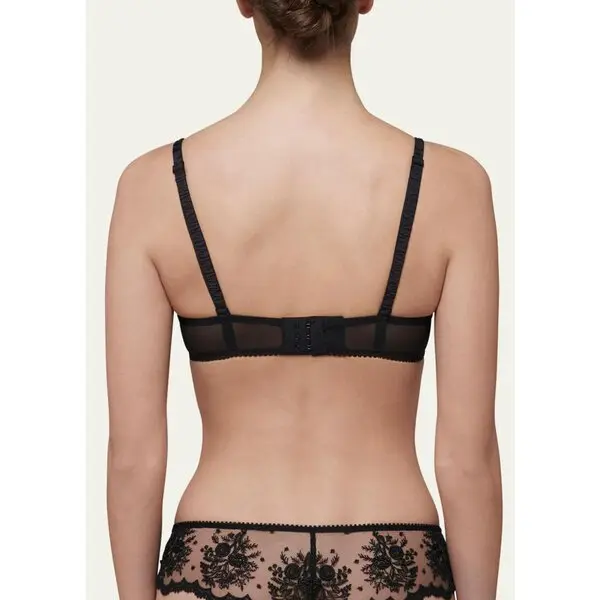 Simone Perele Intrigue Floral-embroidered Demi Bra