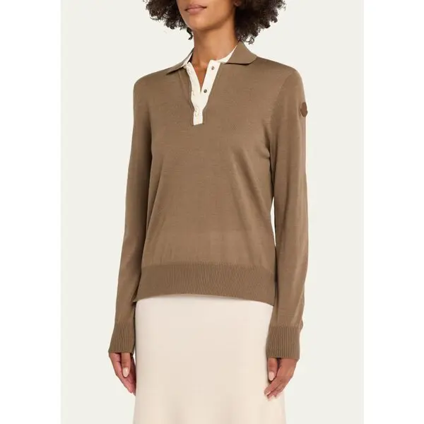 Moncler Long-sleeve Polo Shirt