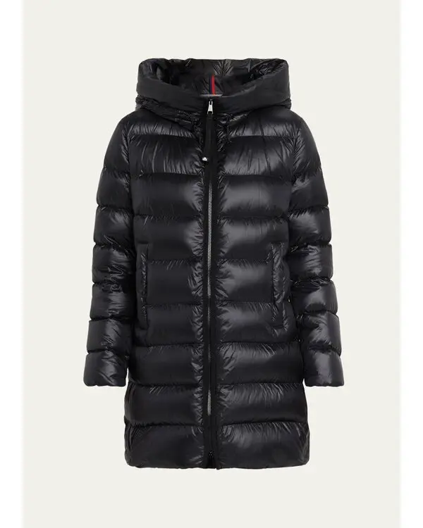 Moncler Suyenne Hooded Mid-length Down Jacket