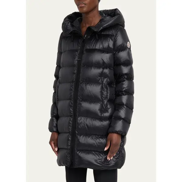 Moncler Suyenne Hooded Mid-length Down Jacket