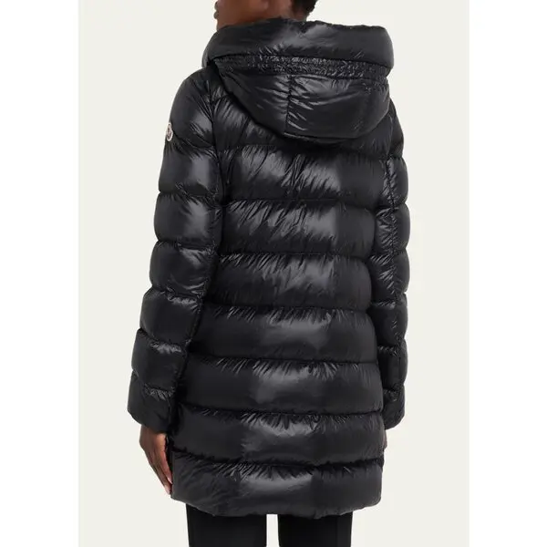 Moncler Suyenne Hooded Mid-length Down Jacket