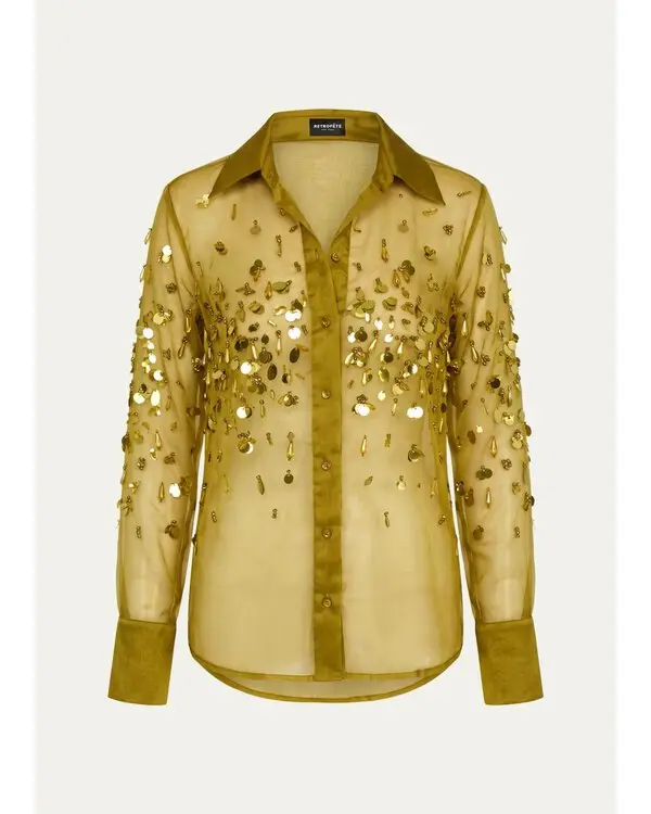 Retrofete Quilly Embroidered Blouse