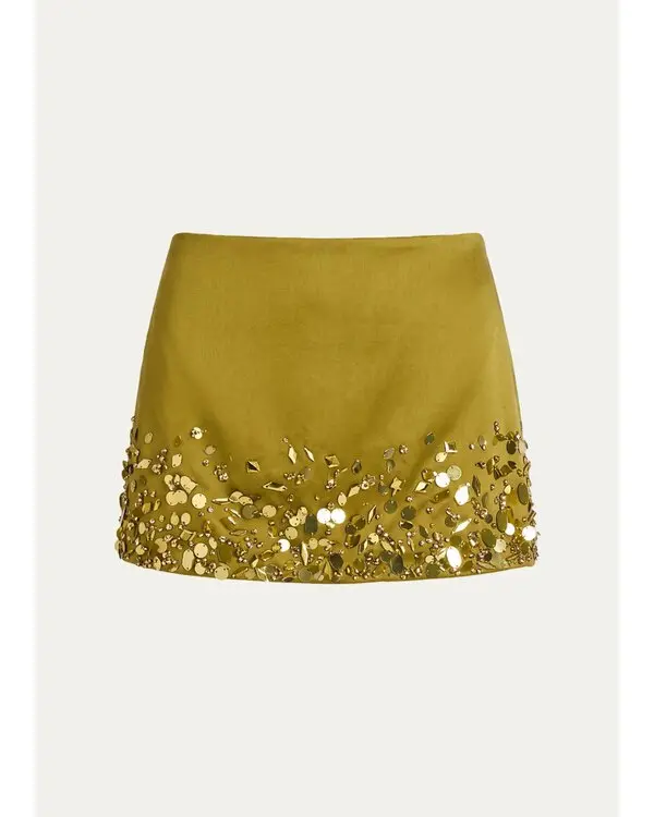 Retrofete Quilly Embellished Mini Skirt
