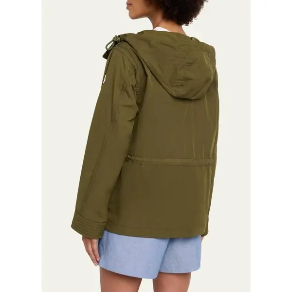 Moncler Serin Hooded Cotton-blend Parka - Olive