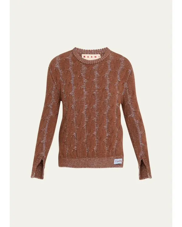 Marni Cable Knit Crewneck Sweater