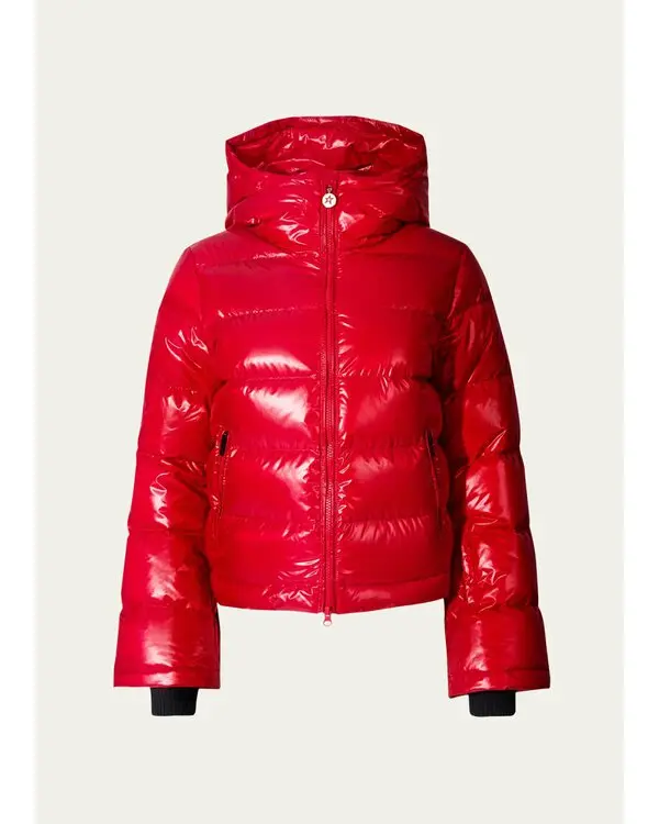 Perfect Moment Polar Flare Down Ski Jacket - Red