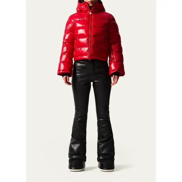 Perfect Moment Polar Flare Down Ski Jacket - Red