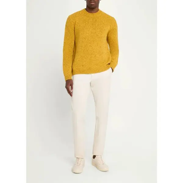 Iris Von Arnim Melange Wool & Cashmere Crewneck Sweater - Red