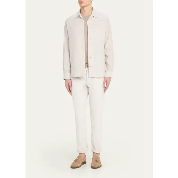 Brunello Cucinelli Classic Fit Cotton Crewneck T-shirt - Beige