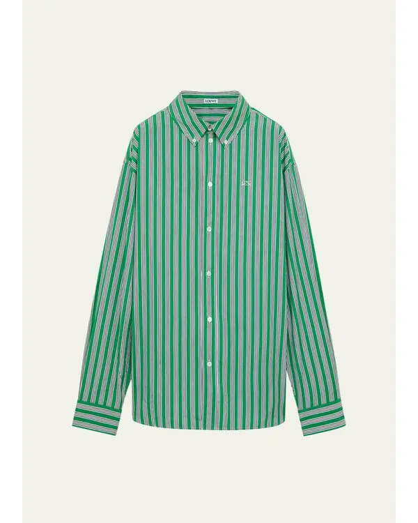 Loewe Multi-stripe Poplin Button-down Shirt