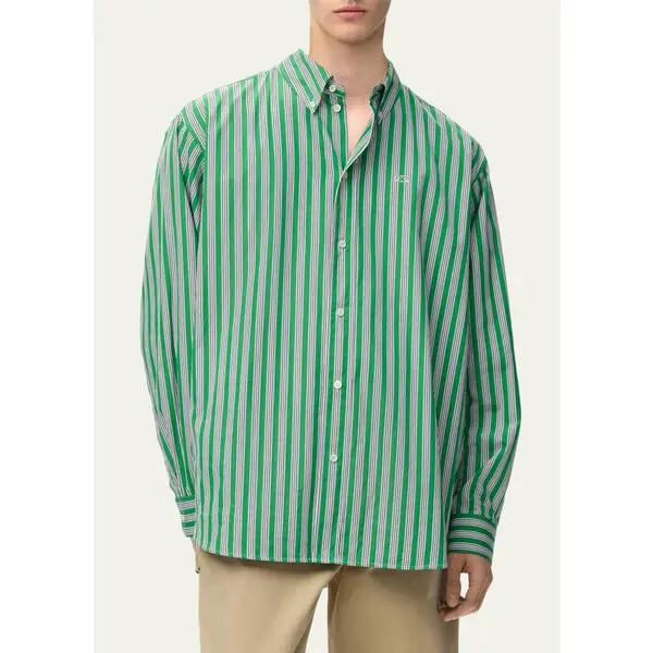 Loewe Multi-stripe Poplin Button-down Shirt