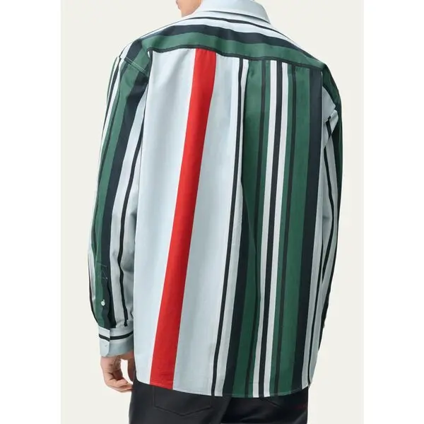 Loewe Variegated Stripe Twill Button-down Shirt